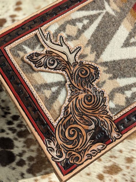 Jackalope Leather Tooling Pattern Design Template Laser Engraving