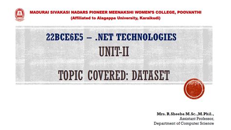 Adonet Dataset Adonet Dataset