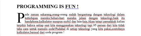Membuat Drop Cap Pada Microsoft Word