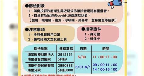 南投埔里「家庭群聚」4確診 2醫院連3啟動「快篩專案」 生活 Ctwant