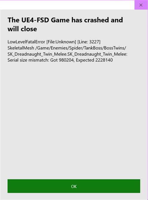 My Game Crashes Every Time Dreadnought Twins Spawn Rdeeprockgalactic