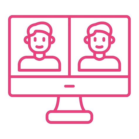 비디오 통화 아이콘 프리미엄 벡터