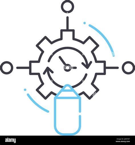 Time Management Line Icon Outline Symbol Vector Illustration Concept Sign Stock Vector Image