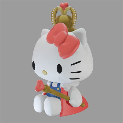 Archivo Stl Hello Kitty Reina 👋 ・objeto De Impresión 3d Para Descargar