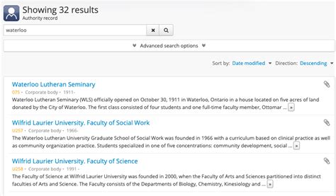 Search Documentation Version 25 Atom Open Source Archival