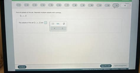 Solved Find All Subsets Of The Set Separate Muitiple