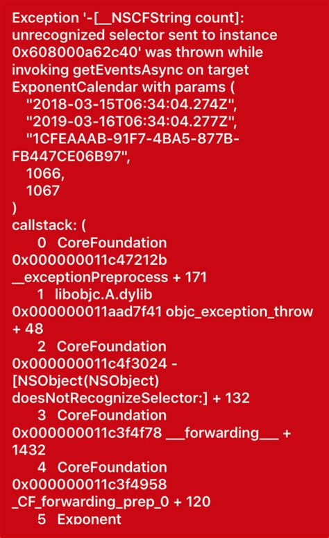 Calendar Api Event Retrieval Sending Back Objective C Error · Issue 1541 · Expoexpo · Github