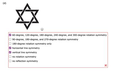 Solved Describe The Rotation And Reflection Symmetries In