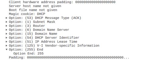 linux dhcp server does not include ntp server addresses in the dhcp