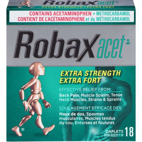 Robaxacet Extra Strength Pain Relief 400mg Methocarbamol And 500mg
