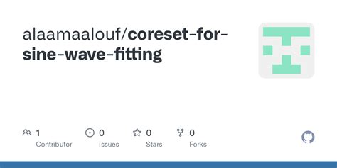Github Alaamaaloufcoreset For Sine Wave Fitting