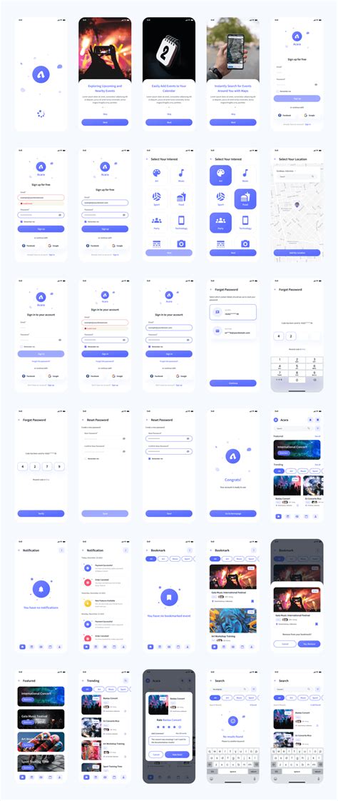 一套票务预订的移动应用APP模板 设计达人