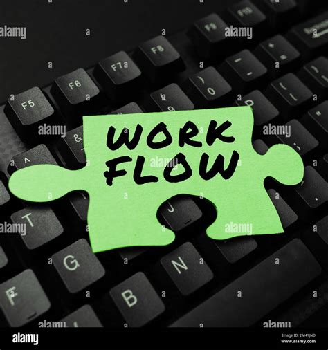 Conceptual Display Work Flow Concept Meaning Continuity Of A Certain