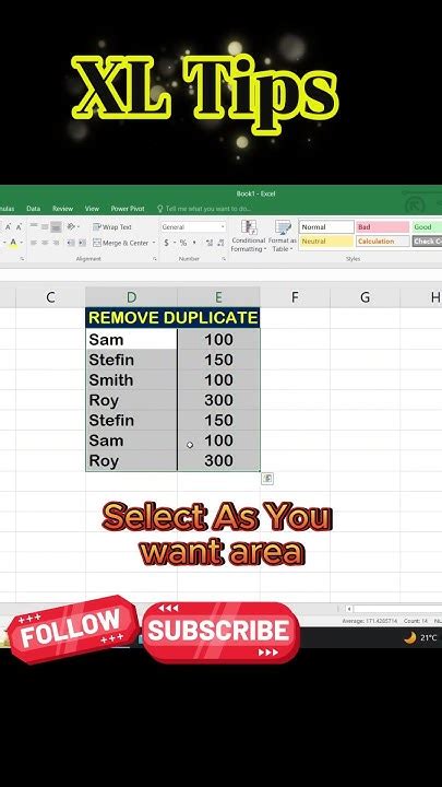 remove duplicates 🗑️ removeduplicates excelcleanup tharutech youtube