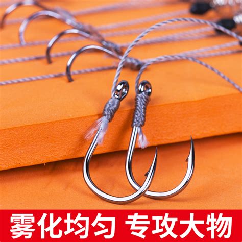 水怪手竿鲢鳙钓组弹簧钩台钓花鲢鱼钩双钩子线管付伊势尼爆炸钩 虎窝淘