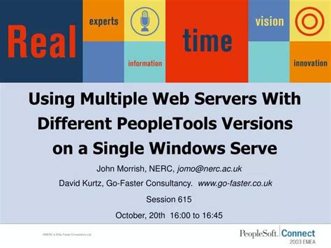 Ppt Using Multiple Web Servers With Different Peopletools Versions On A Single Windows Serve