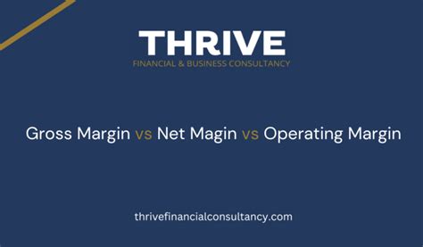 Gross Margin Vs Operating Margin Vs Net Margin Thrive Financial And Business Consultancy
