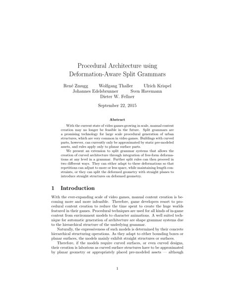 pdf procedural architecture using deformation aware split grammars