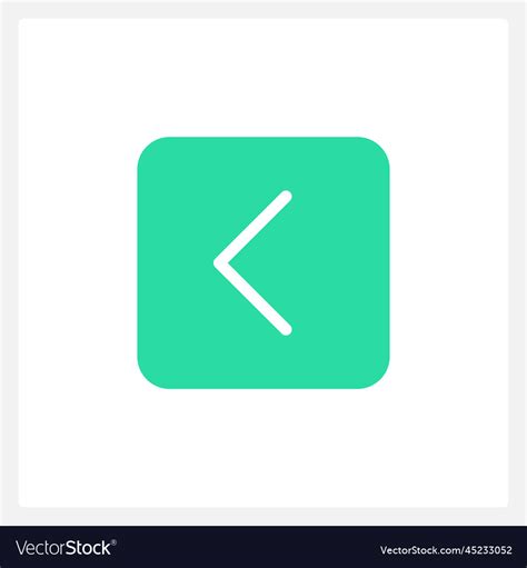 Active Left Arrow Button Ui Element Template Vector Image
