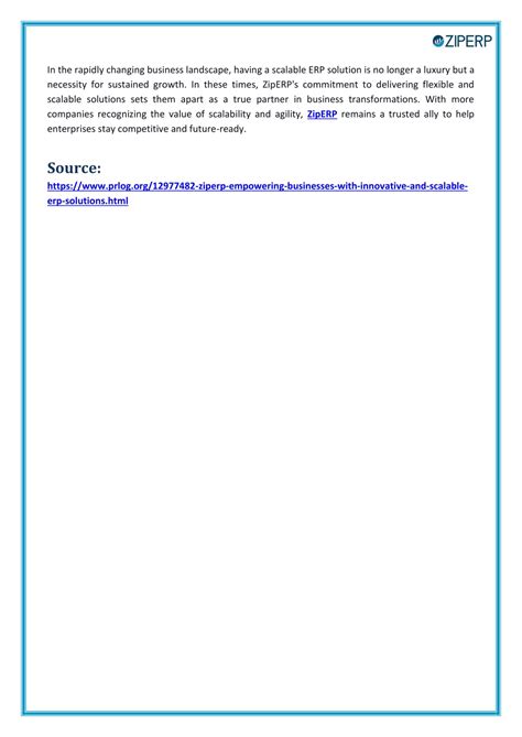 Ppt Ziperp A Scalable Erp Solution To Empower Businesses Powerpoint Presentation Id 12408900