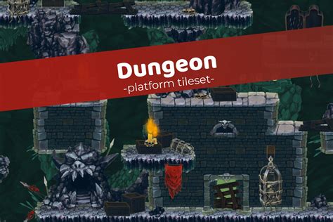 Dungeon Platformer Tileset 2d 주변환경 Unity Asset Store