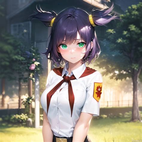 Девушки игры аниме фиолетовые волосы Картинка на аватар 1024x1024px