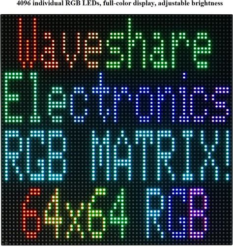 RGB Full Color LED Matrix Panel Display 6464 Pixels 3mm Pitch LED Screen For Raspberry Pi