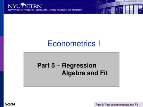 PPT Econometrics I PowerPoint Presentation Free Download ID