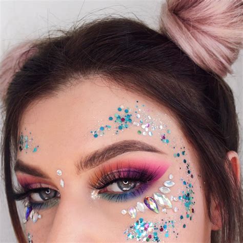 Pinterest Festival Makeup Glitter Festival Glitter Rave Makeup