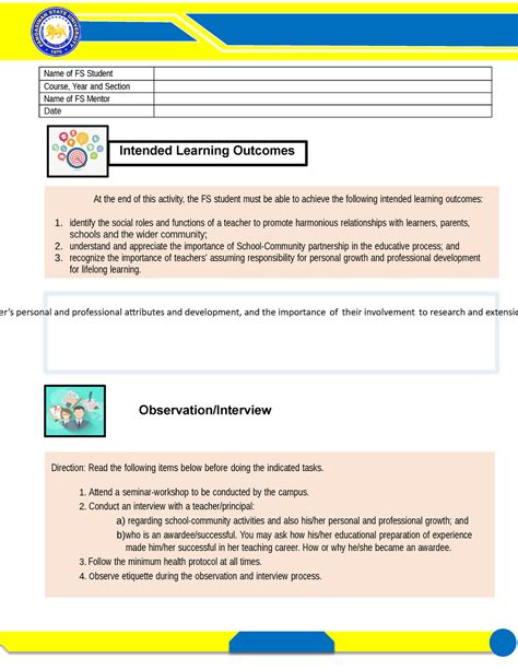 Fs1 Activity 6 Fs1 Activity 6 Docx Activity 6 Teachers Skills And Connection To Field