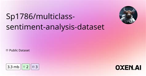 Sp1786multiclass Sentiment Analysis Dataset Datasets At Oxenai