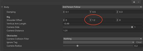 How Do I Adjust Y In Cinemachine Body Rig Shoulder Offset Using Rd
