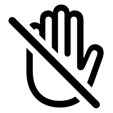 Hand Raised Slash Vector Svg Icon Svg Repo