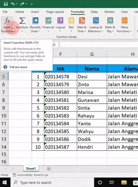 Cara Menggunakan VLOOKUP Untuk Mencocokan Data Navi Id