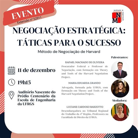 Inscrições Abertas Para Atividade Sobre Negociação Estratégica — Ufrgs