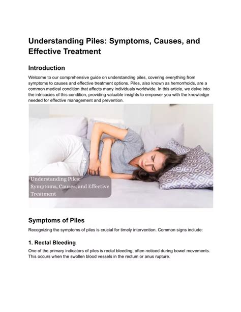 Ppt Understanding Piles Symptoms Causes And Effective Treatment