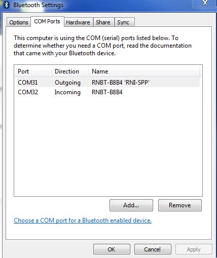 Get Bluetooth Com Port Direction In Cnet Stack Overflow