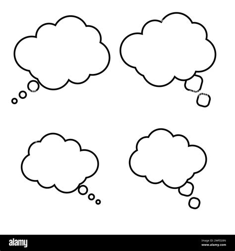 Thought Clouds Icons Icons To Think Chat Message Icon Dialog Frame Empty Speech Bubble