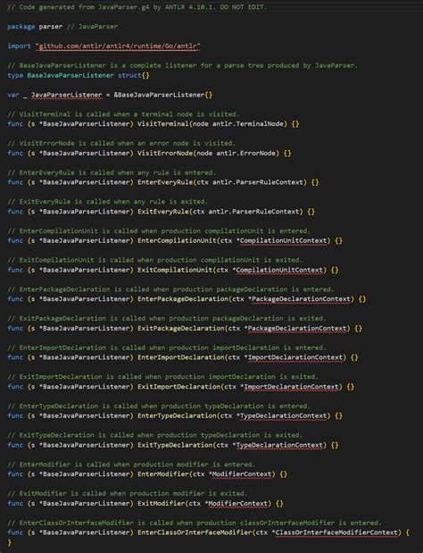 antlr4 doesn t generate correct code to java grammar · issue 3751