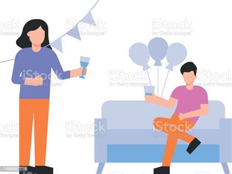 เด็กชายและเด็กหญิงกําลังเพลิดเพลินกับงานปาร์ตี้ ภาพประกอบสต็อก ดาวน์โหลดรูปภาพตอนนี้ การดูแล