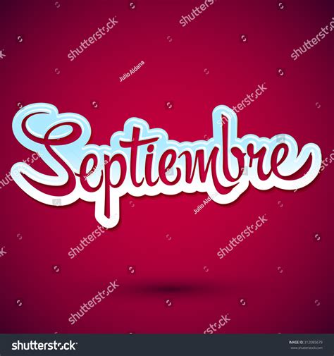 Septiembre September Spanish Text Vector Icon Stock Vector Shutterstock