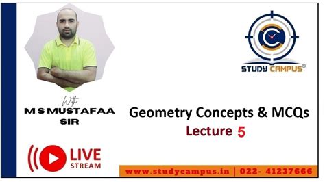 Geometry Concepts And Mcqs With M S Mustafaa Lecture 5 Youtube