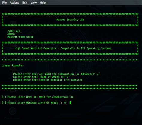 Github Alilouvic Wordlist Generator Wordlist Generator By Ali Zaoui