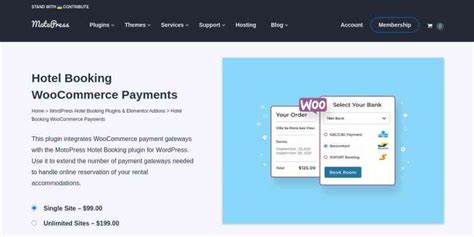 Hotel Booking Woocommerce Payments Pluginizer