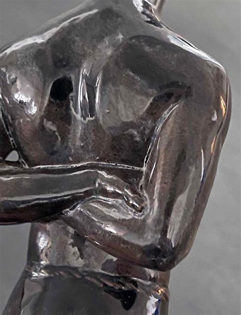 Half Nude Standing Male Wpa Era Sculpture Brents Carlton Golden