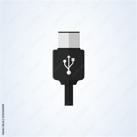 Vector Usb Type C And Usb C Flat Universal Cable Adapter Stock Vector Adobe Stock