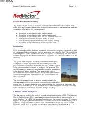 Pole Loading Pdf Lesson Pole Structural Loading Page Of Lesson Pole Structural