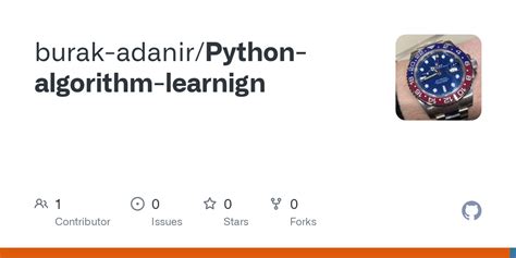 Github Burak Adanirpython Algorithm Learnign