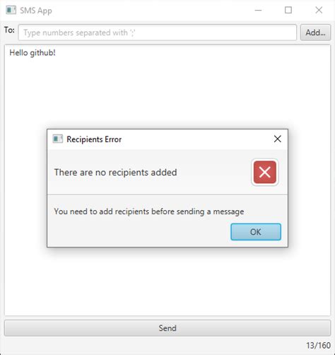 Github Xbis7smsapp Simple Graphical Interface Of An Sms App And A Contact Book