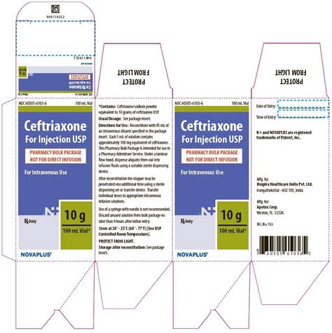 Ceftriaxone Fda Prescribing Information Side Effects And Uses